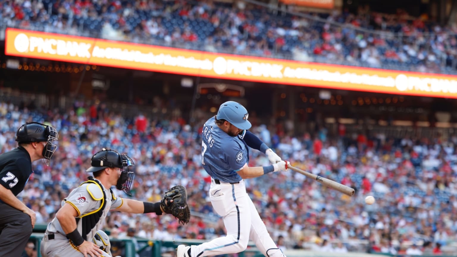 Dylan Crews breaks up Bubba Chandler's perfect bid | 09/13/2025 | MLB.com