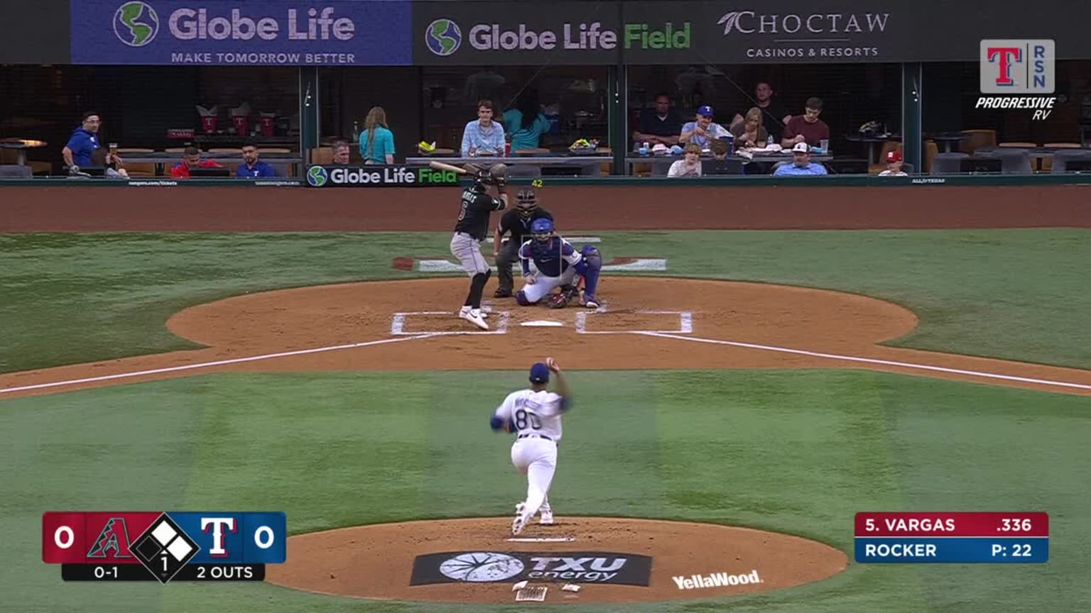 Ildemaro Vargas grounds out, shortstop Corey Seager to first baseman ...