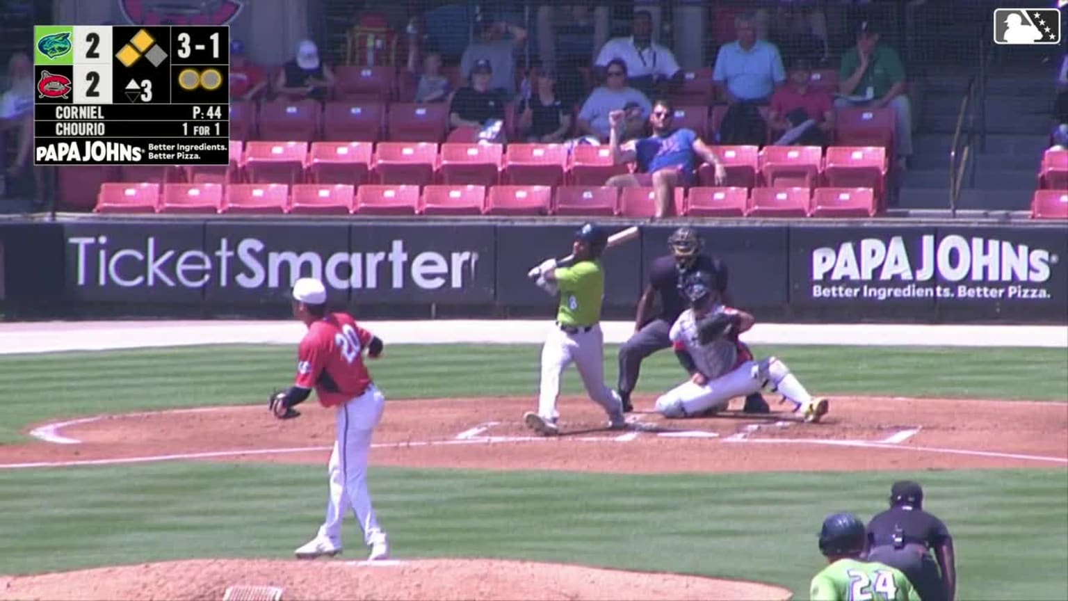 Jaison Chourio's second RBI double | 06/26/2024 | Cleveland Guardians