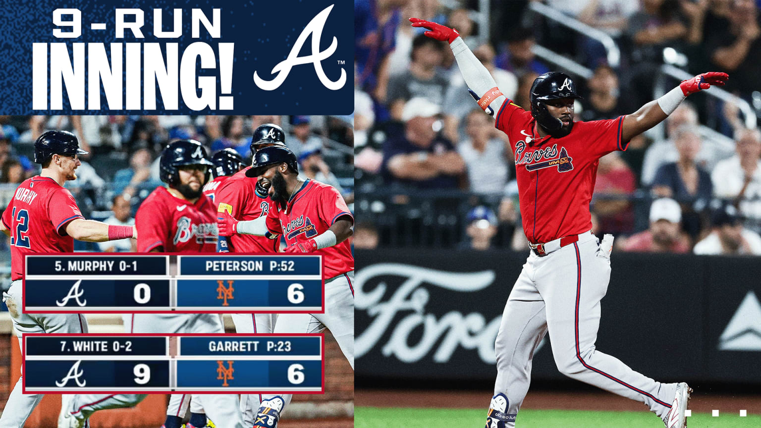 Braves score nine runs in the 4th inning | 08/13/2025 | Atlanta Braves