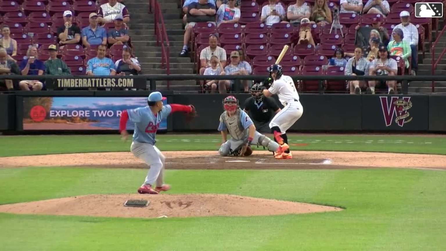 Marco Dinges homers (7) on a fly ball to left field. | 05/26/2026 | MLB.com