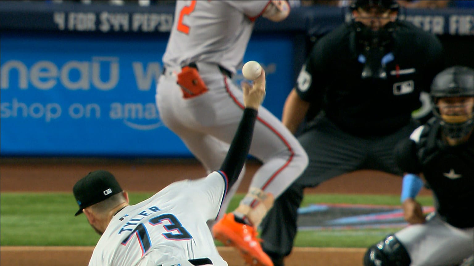 Kyle Tyler strikes out Gunnar Henderson | 07/23/2024 | Miami Marlins