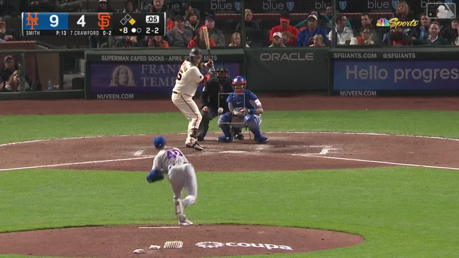 Brandon Crawford grounds into a double play | 04/20/2023 | New York Mets