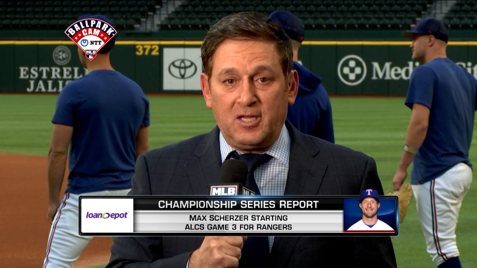 Matt Yallof reports on Max Scherzer starting Game 3 | 10/17/2023 | Texas Rangers
