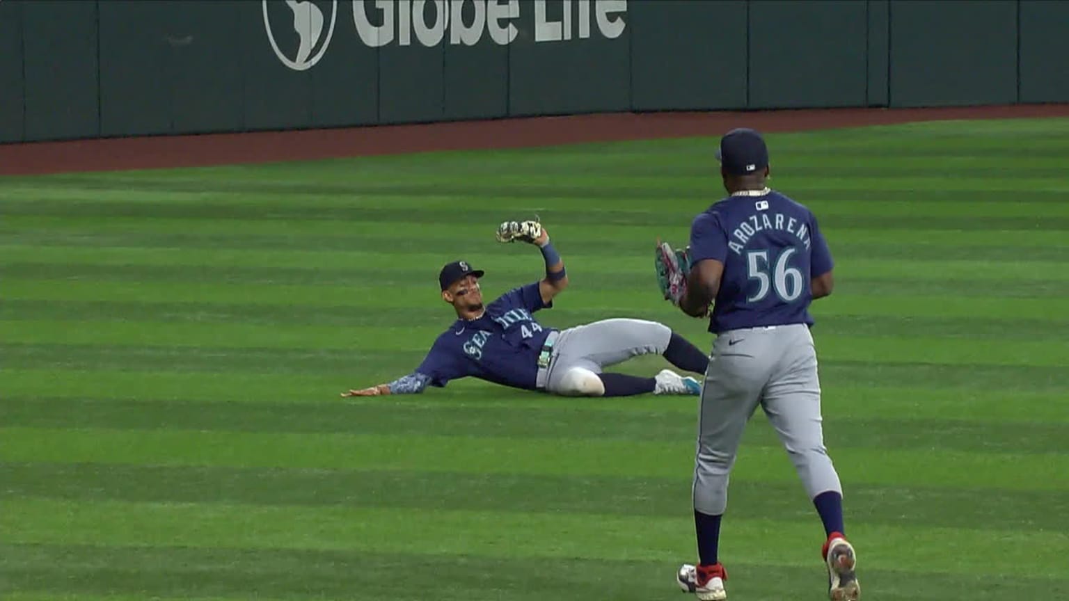 Julio Rodríguez's nice sliding grab | 09/22/2024 | Seattle Mariners