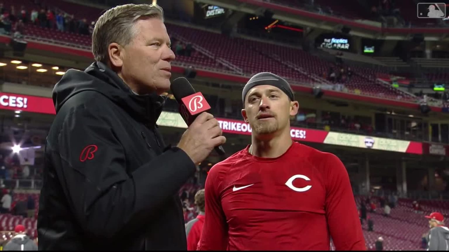 TJ Friedl talks walk-off win vs. Rangers | 04/24/2023 | Cincinnati Reds