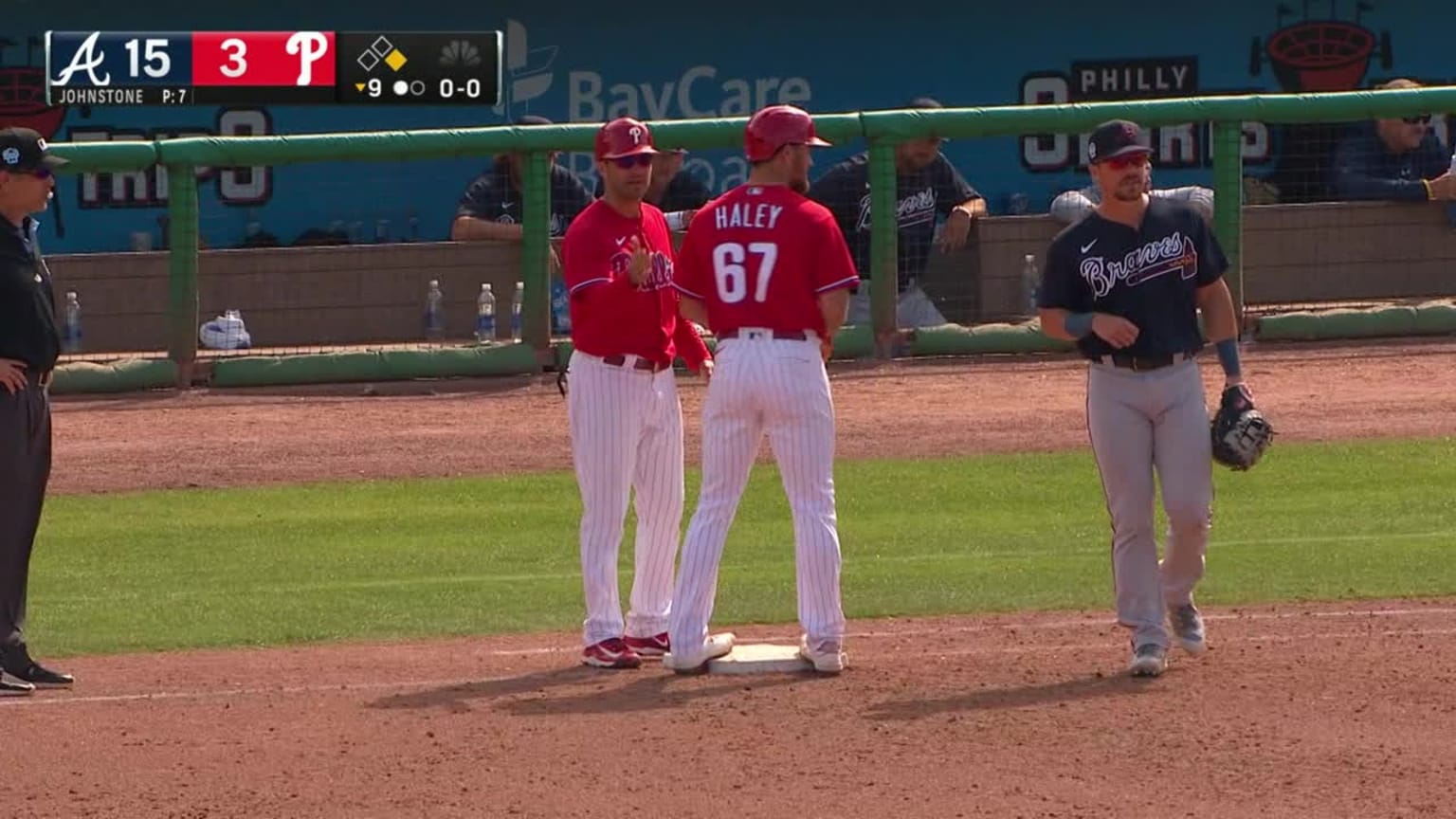 Jim Haley hits an RBI single in the 9th | 03/14/2023 | Philadelphia ...