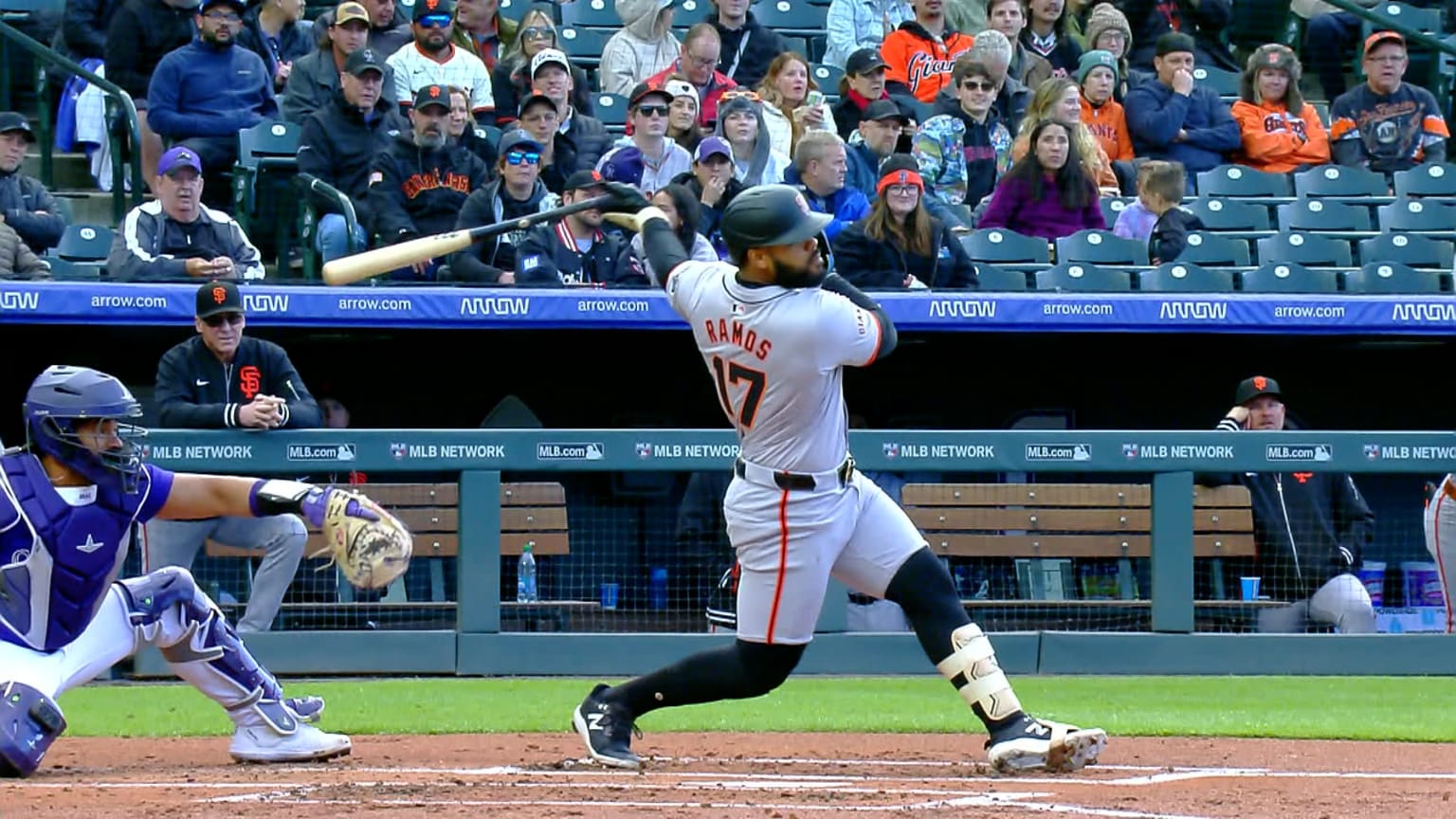 Heliot Ramos knocks RBI single | 05/08/2024 | San Francisco Giants