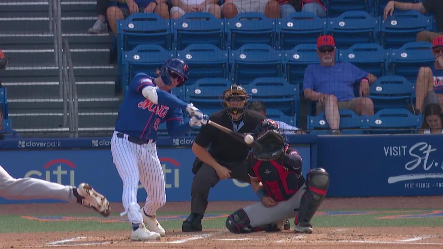 Ryan Clifford lines an RBI double to left field | 03/15/2024 | New York ...