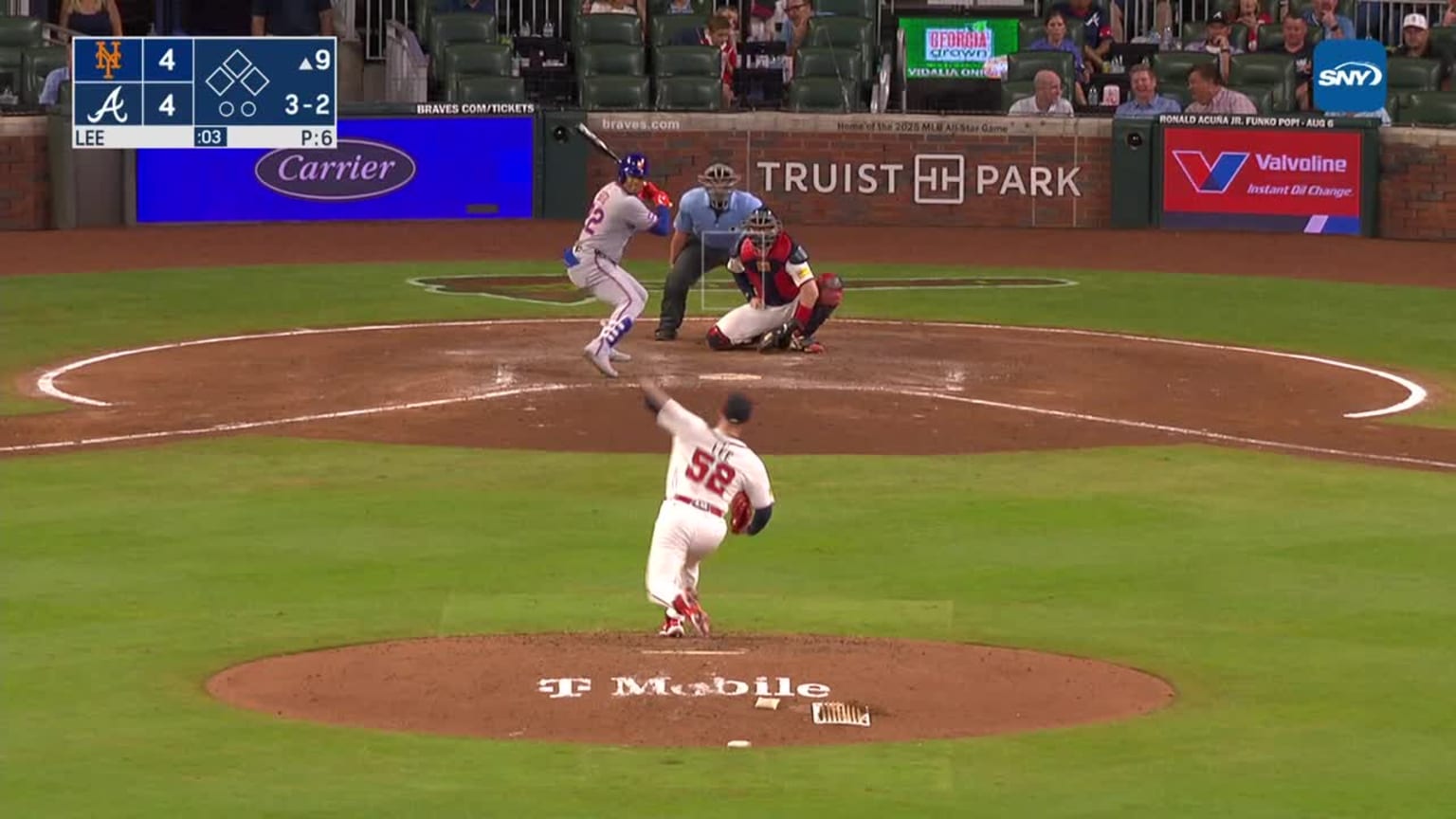 Juan Soto singles on a sharp line drive to right fielder Ronald Acuña ...