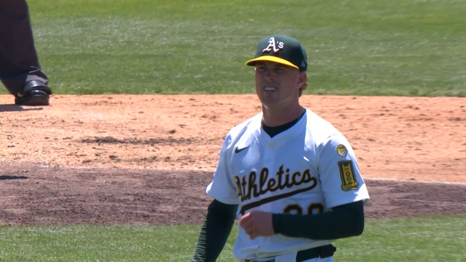 JP Sears fans Austin Hedges | 06/22/2025 | Athletics