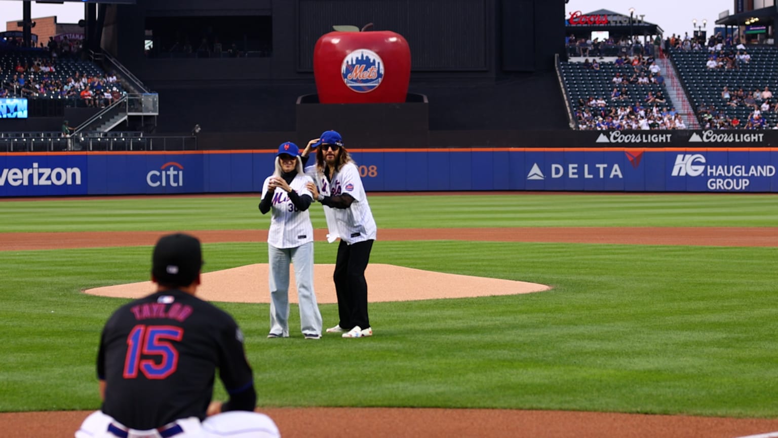 Field View: Jared Leto and mom throw first pitch | 08/17/2024 | New ...
