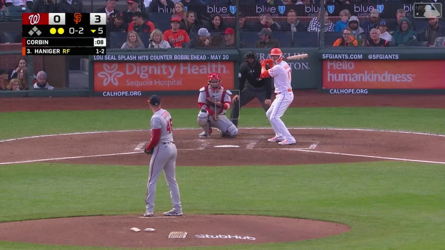 Patrick Corbin es impactado por un lineazo en la 5ta | 09/05/2023 | Los ...