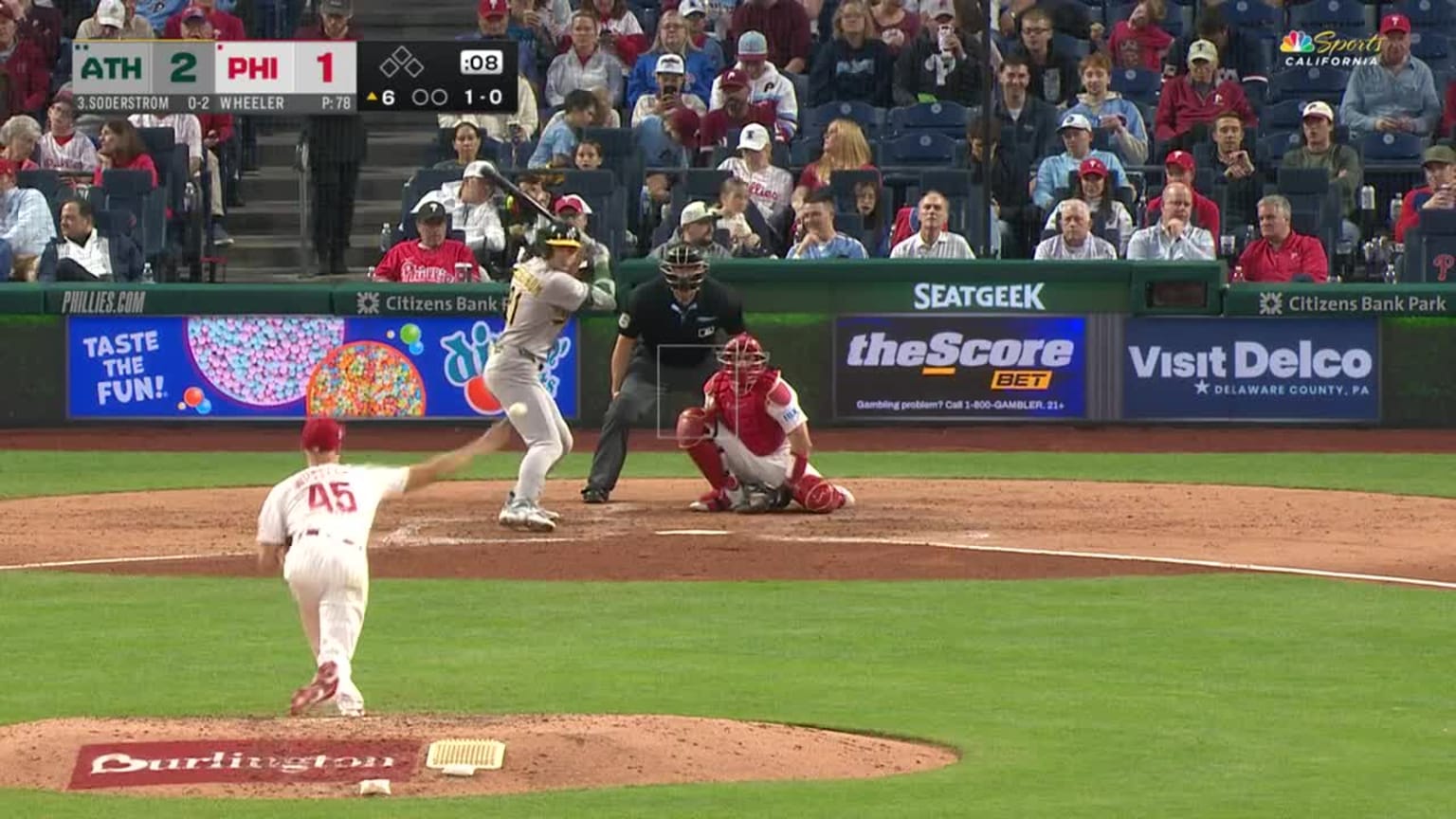 Zack Wheeler In play, run(s) to Tyler Soderstrom | 05/06/2026 | MLB.com