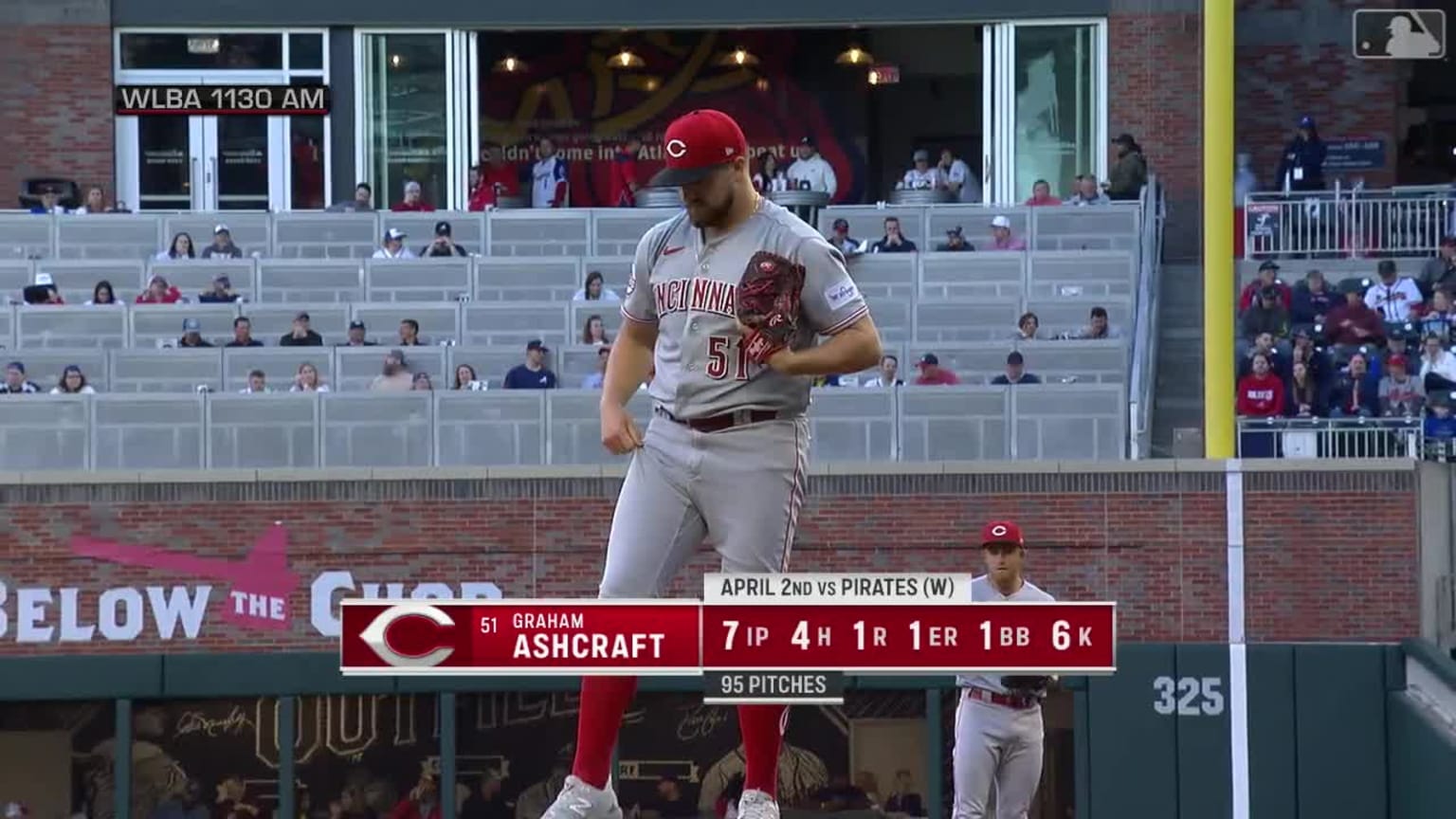 Graham Ashcraft poncha a 7 Bravos en 6 entradas | 10/04/2023 | Los Reds ...