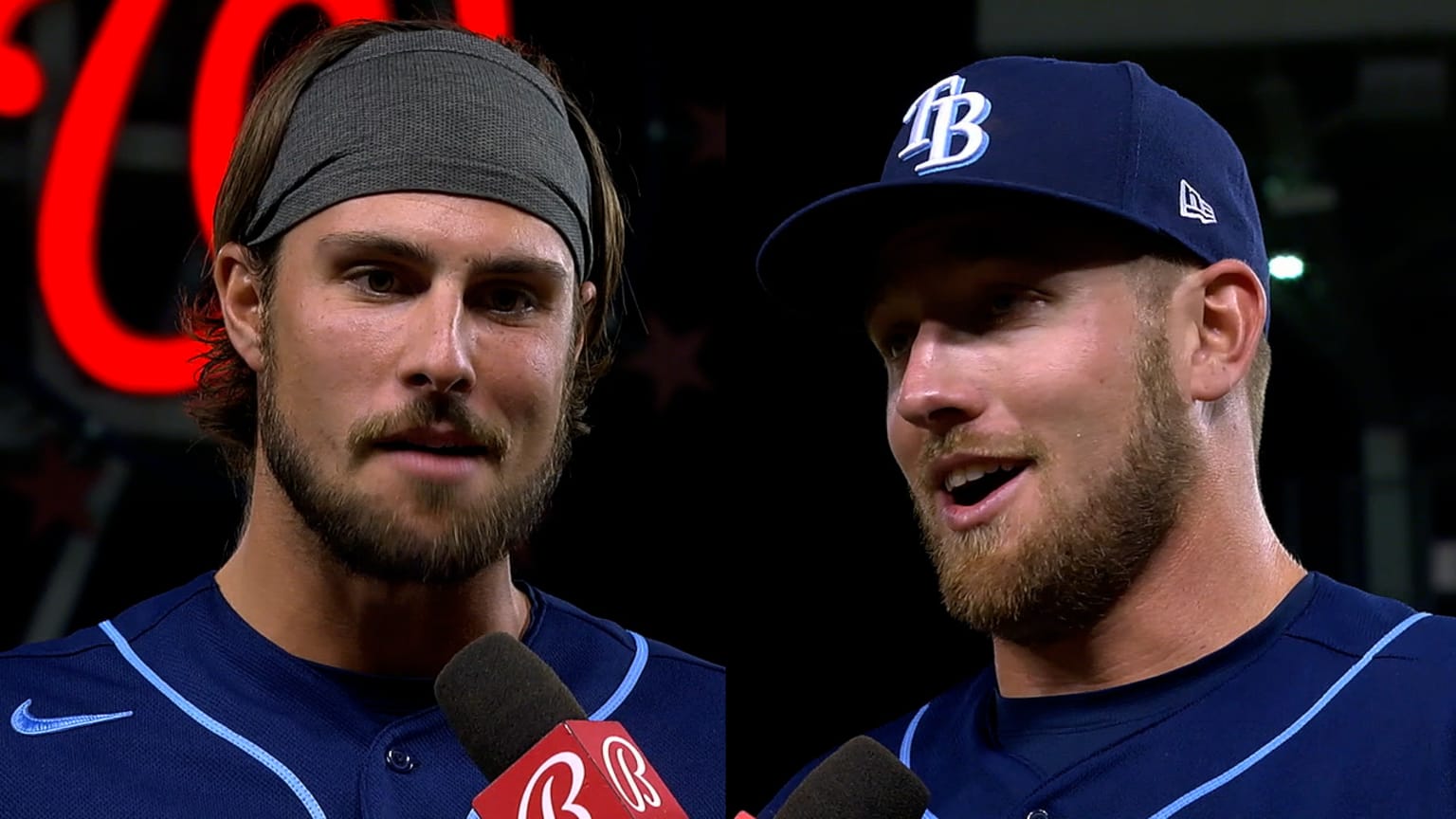 Lowe, Raley on hitting homers in Rays' 10-6 win | 04/04/2023 | Tampa ...