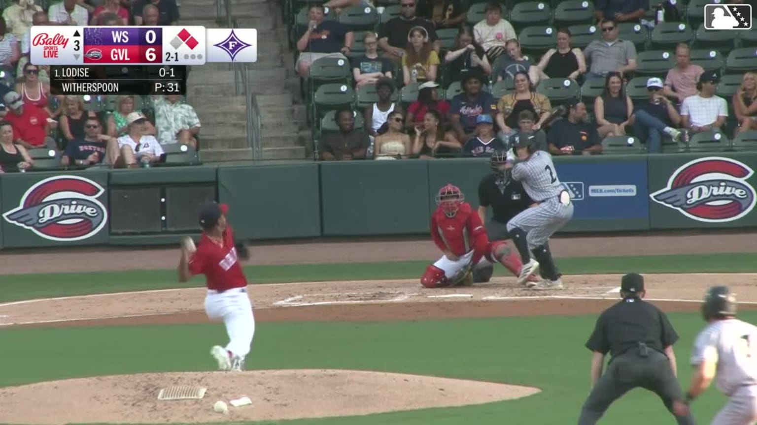 Kyle Lodise homers (6) on a fly ball to center field. Alex Ungar scores ...