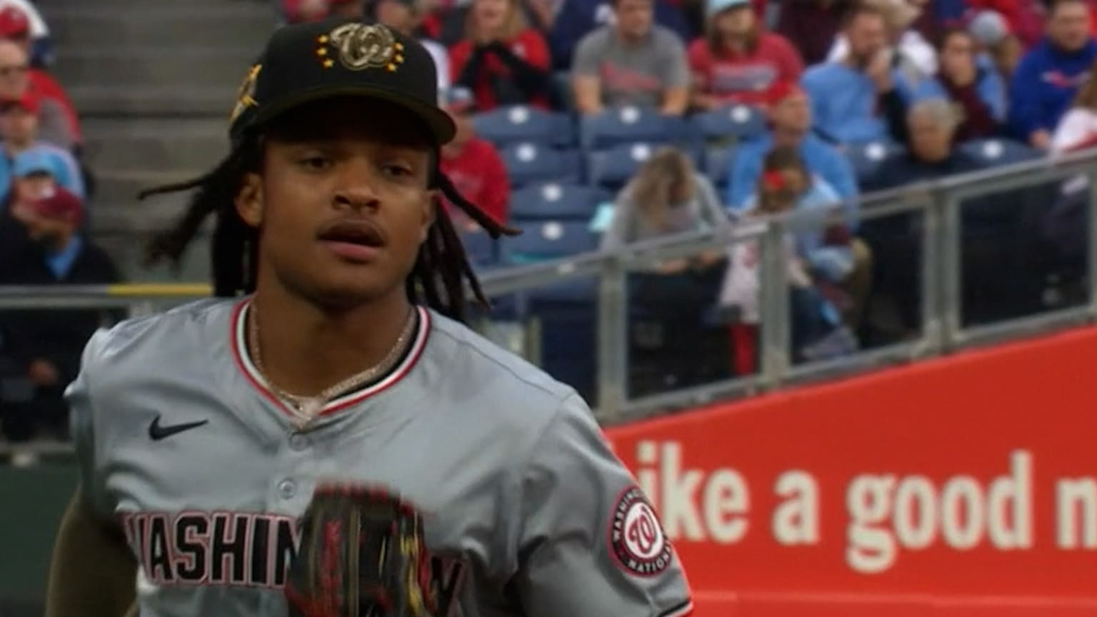 CJ Abrams makes a nice backhanded grab and throw | 05/18/2024 | MLB.com