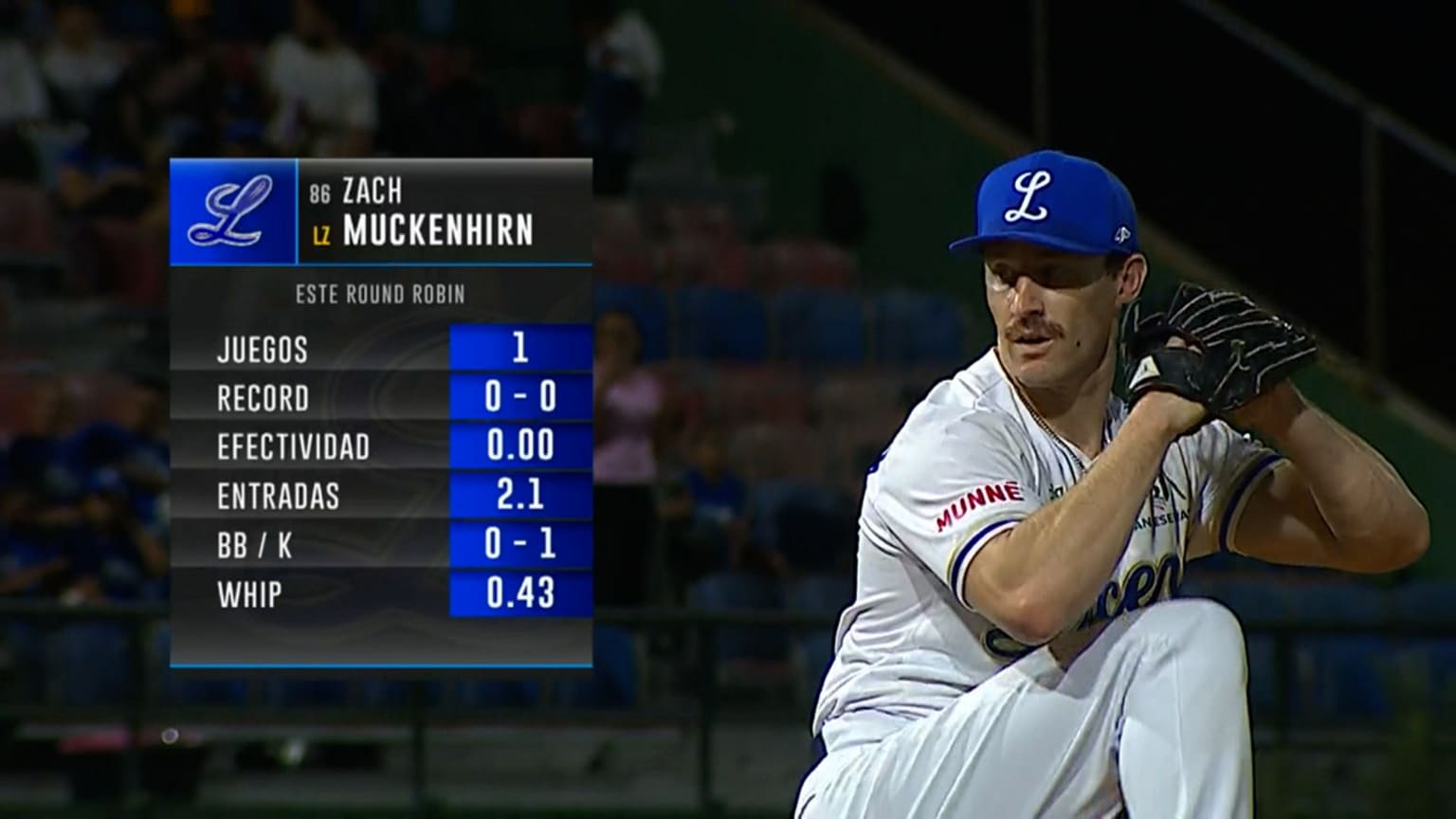 Zach Muckenhirn tira 4 innings en blanco ante Aguilas | 09/01/2025 ...