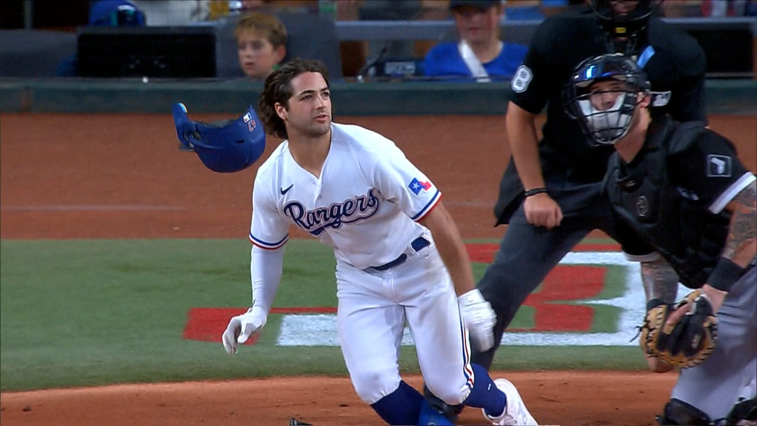Josh H. Smith doubles to left and scores Josh Jung | 08/03/2023 | Texas ...