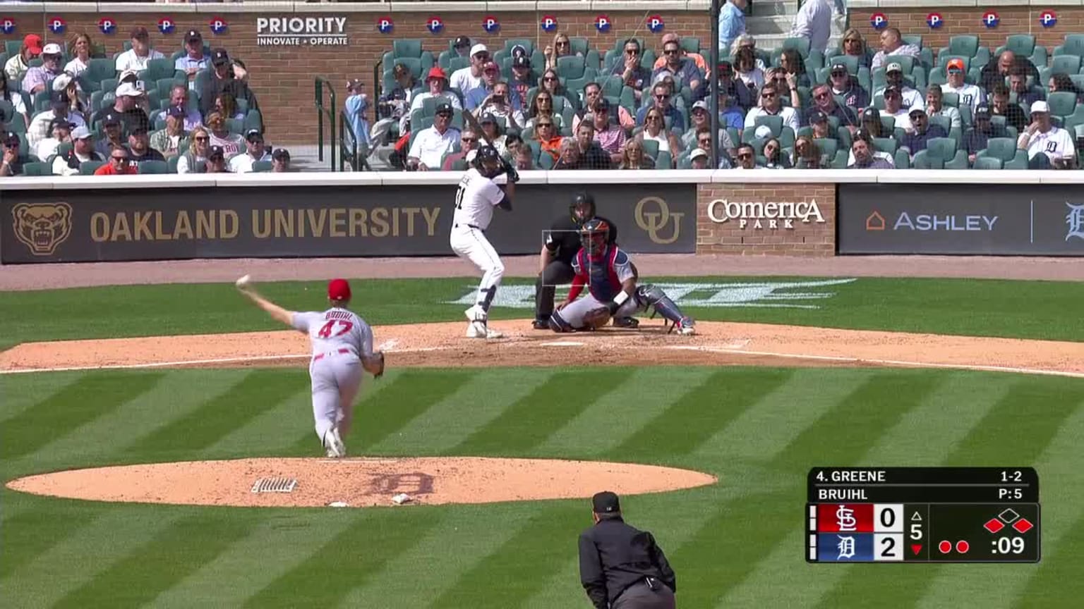 Justin Bruihl In play, run(s) to Riley Greene | 04/03/2026 | MLB.com