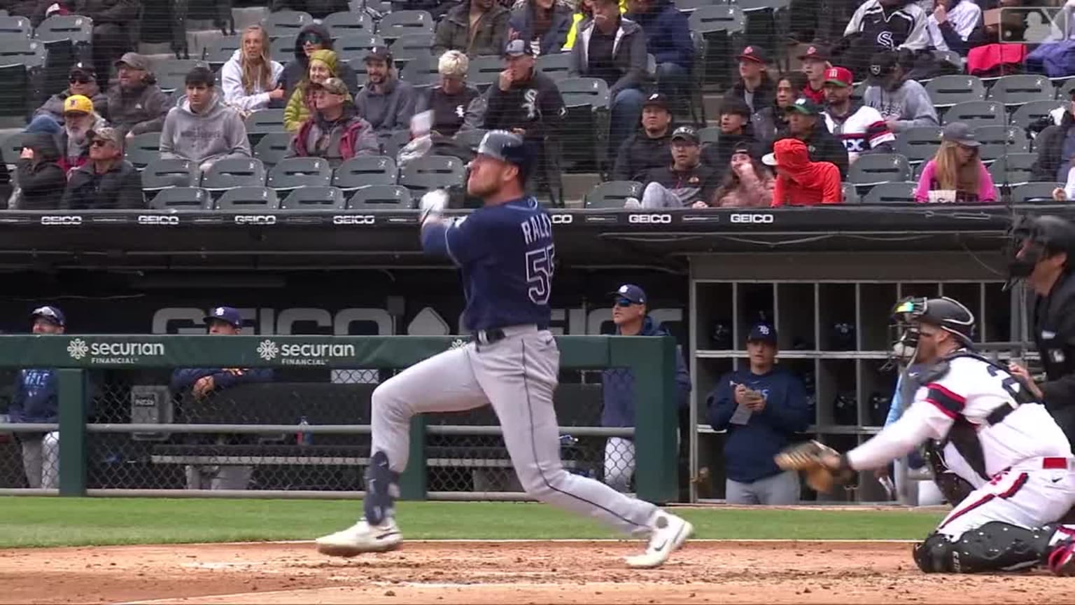 Luke Raley crushes a solo homer to center field | 04/30/2023 | Tampa ...