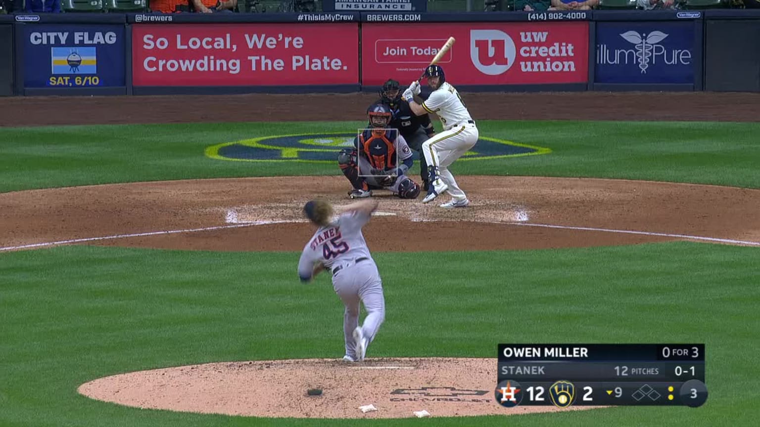 Ryne Stanek In play, out(s) to Owen Miller | 05/22/2023 | Houston Astros
