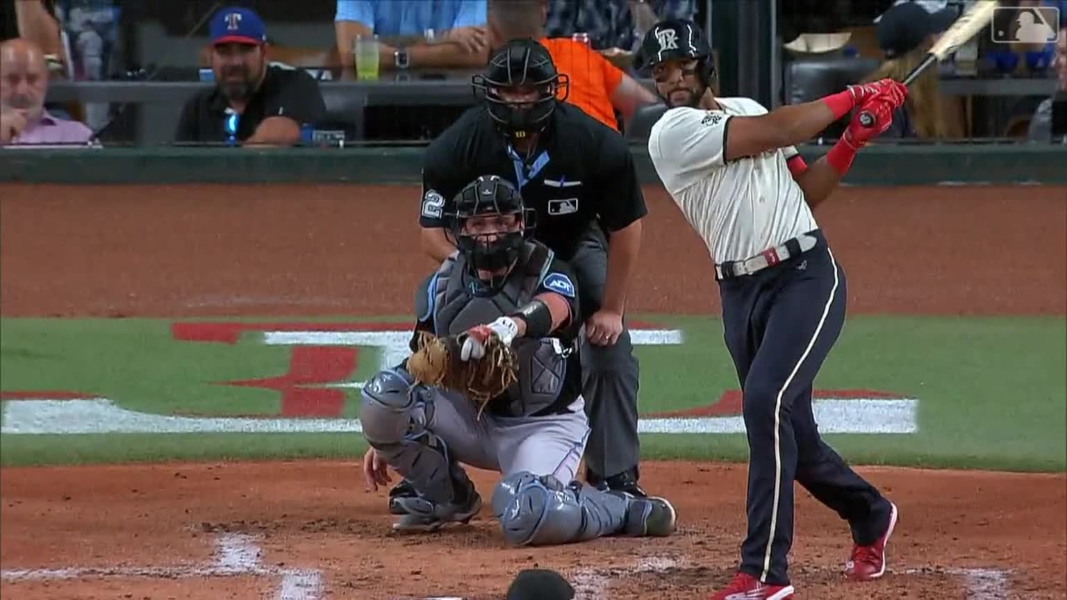 Leody Taveras rips an RBI double to center field | 08/04/2023 | Texas ...