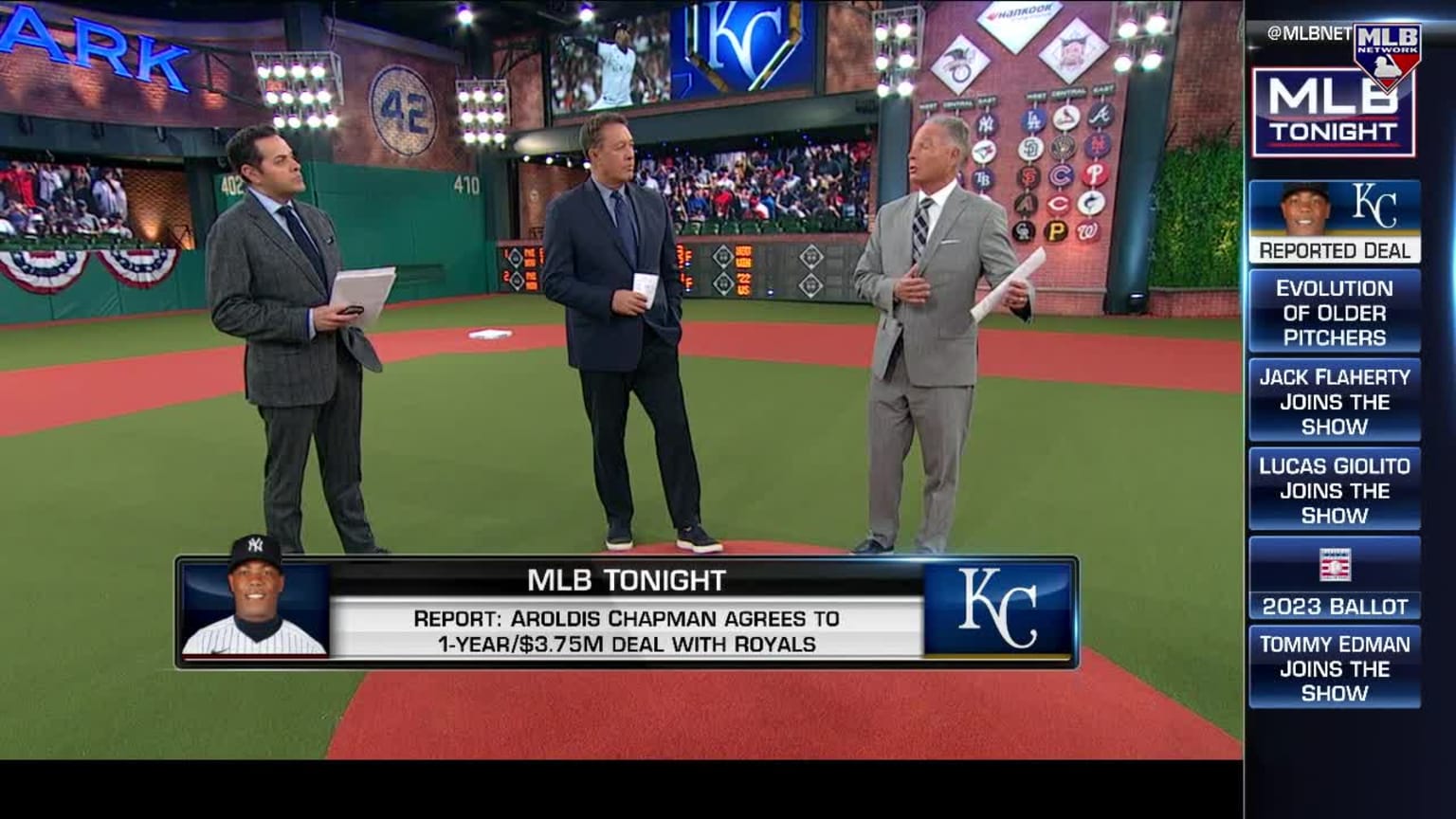 MLB Tonight discusses Royals signing Aroldis Chapman | 01/19/2023 ...