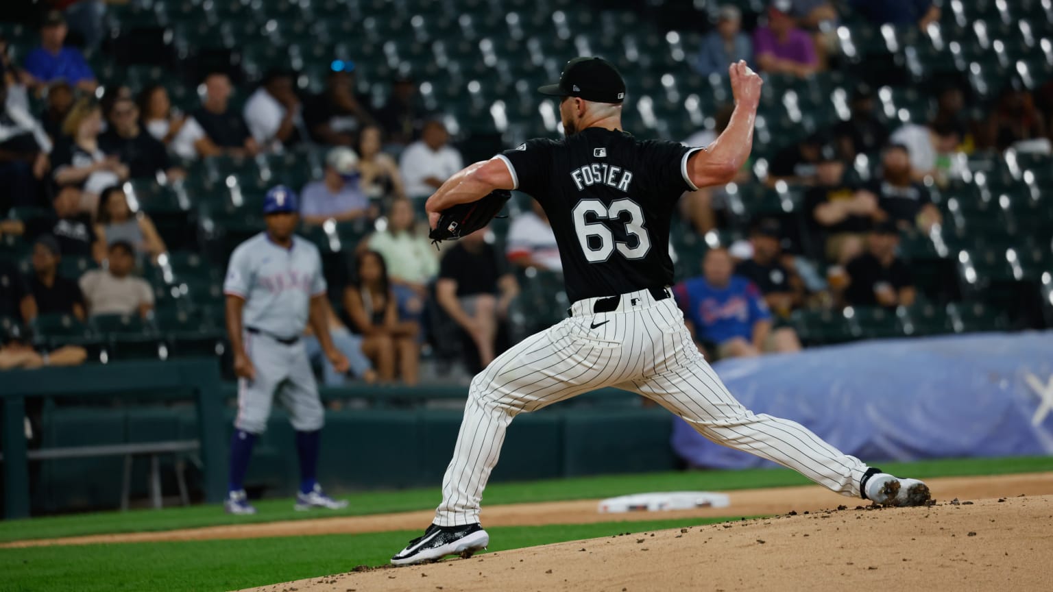 Matt Foster gets Adolis García to chase for a K | 08/28/2024 | Chicago ...