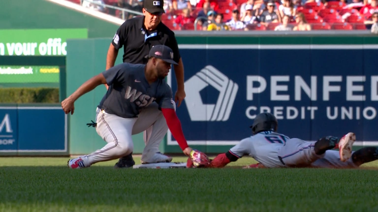 Keibert Ruiz catches Otto Lopez stealing second | 09/14/2024 | Washington Nationals