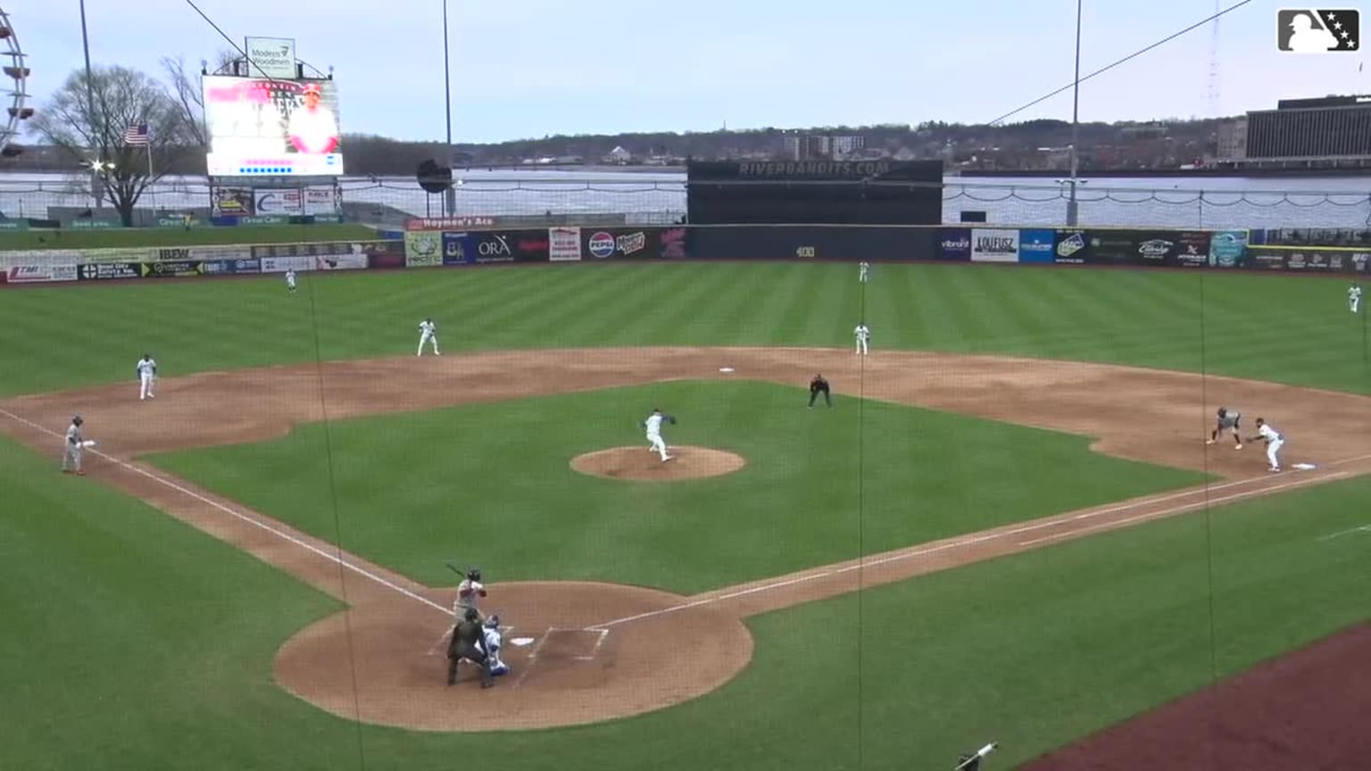 Luis Peña singles on a sharp line drive to center fielder Asbel ...