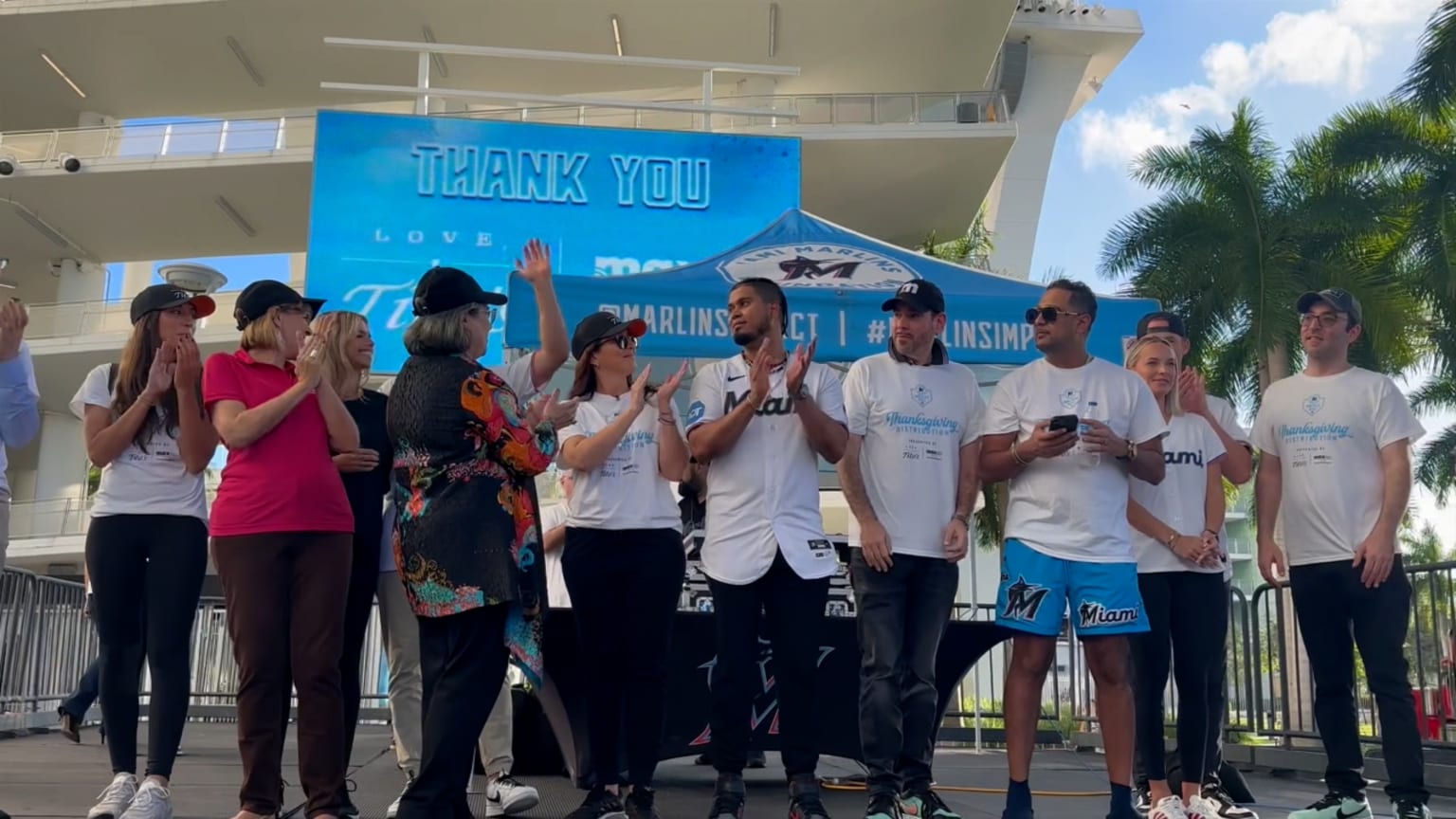 Marlins host Thanksgiving event for local families | 11/18/2023 | Miami ...