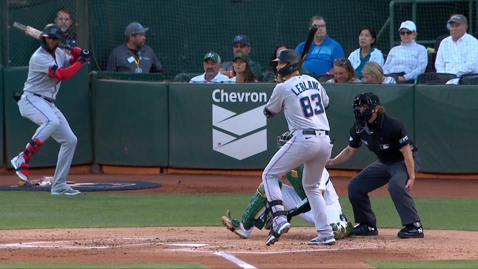 Charles Leblanc crushes a solo home run to left field | 08/22/2022 | Miami Marlins