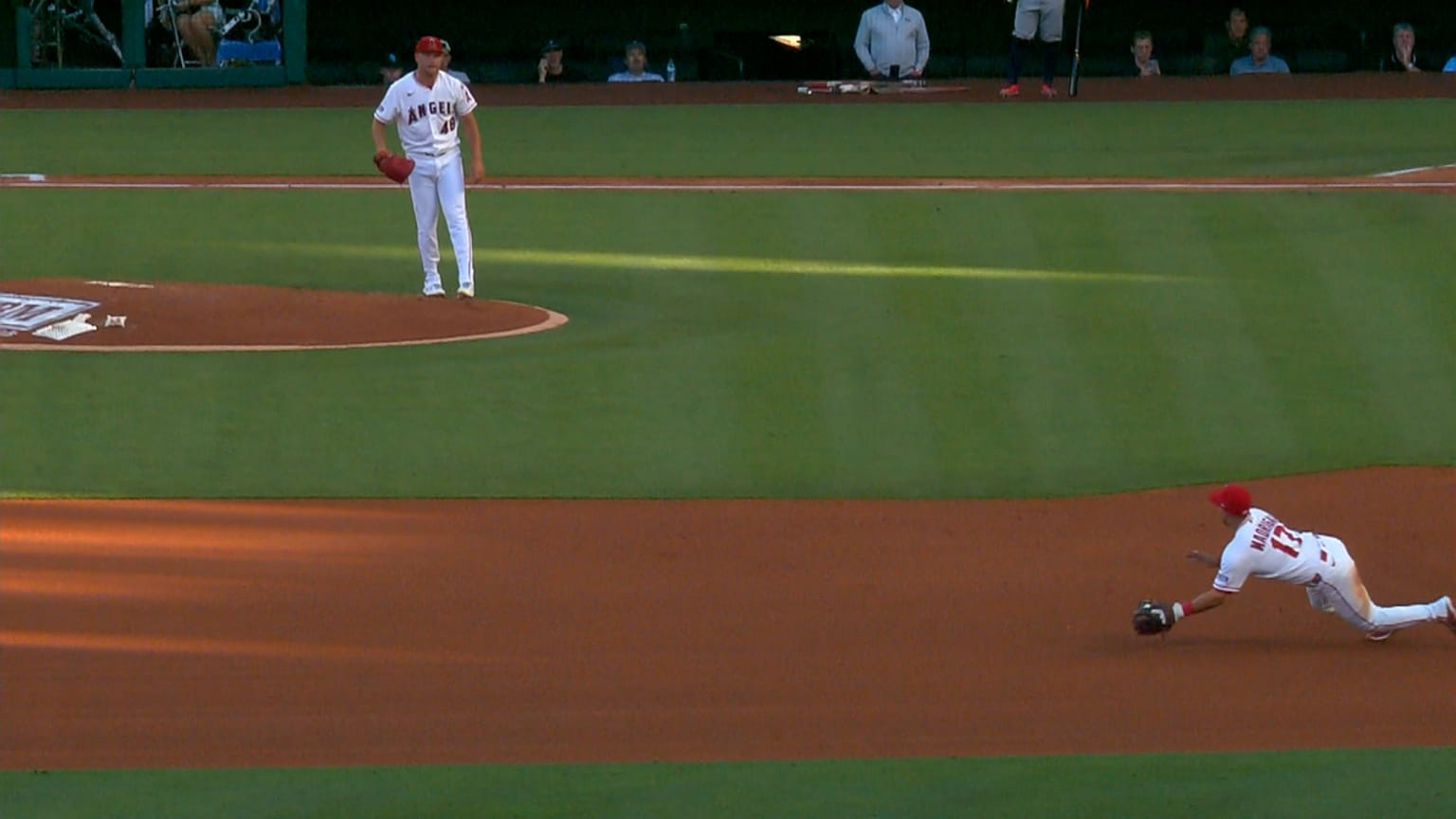 Nick Madrigal's lunging catch at third | 06/10/2026 | Los Angeles Angels