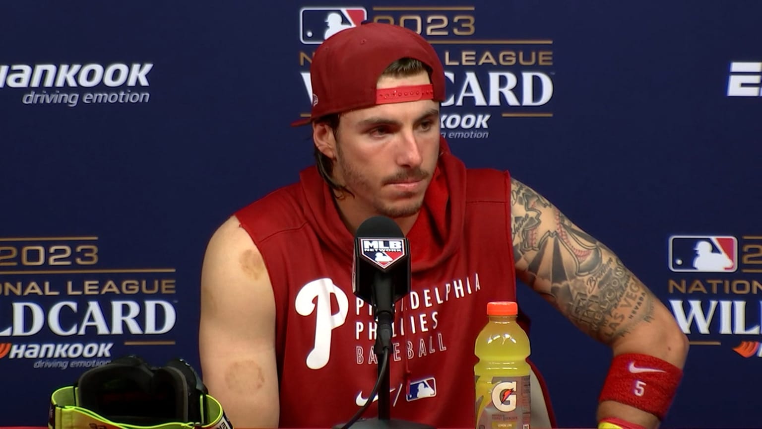 Bryson Stott discusses his grand slam in Game 2 | 10/04/2023 ...