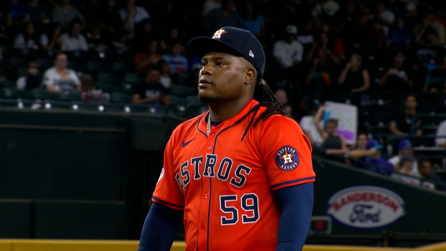 Framber Valdez strikes out Josh Naylor | 07/22/2025 | Houston Astros