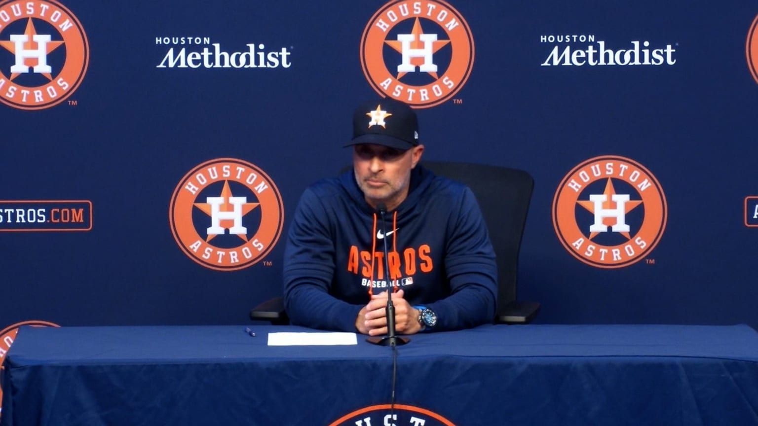 Joe Espada talks loss, Joey Loperfido's injury | 04/17/2026 | Houston ...