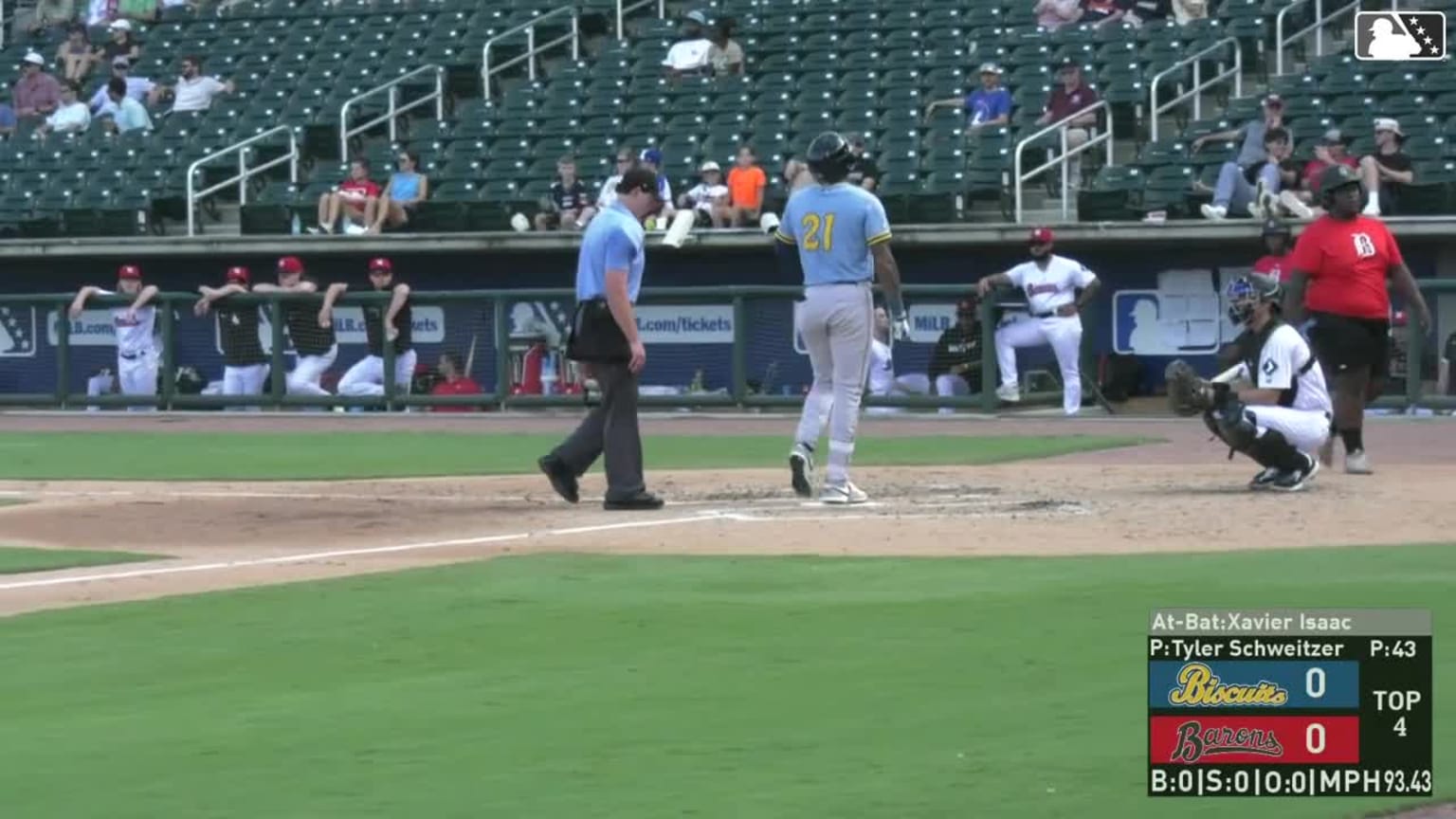 Xavier Isaac's first Double-A home run | 08/04/2024 | Tampa Bay Rays