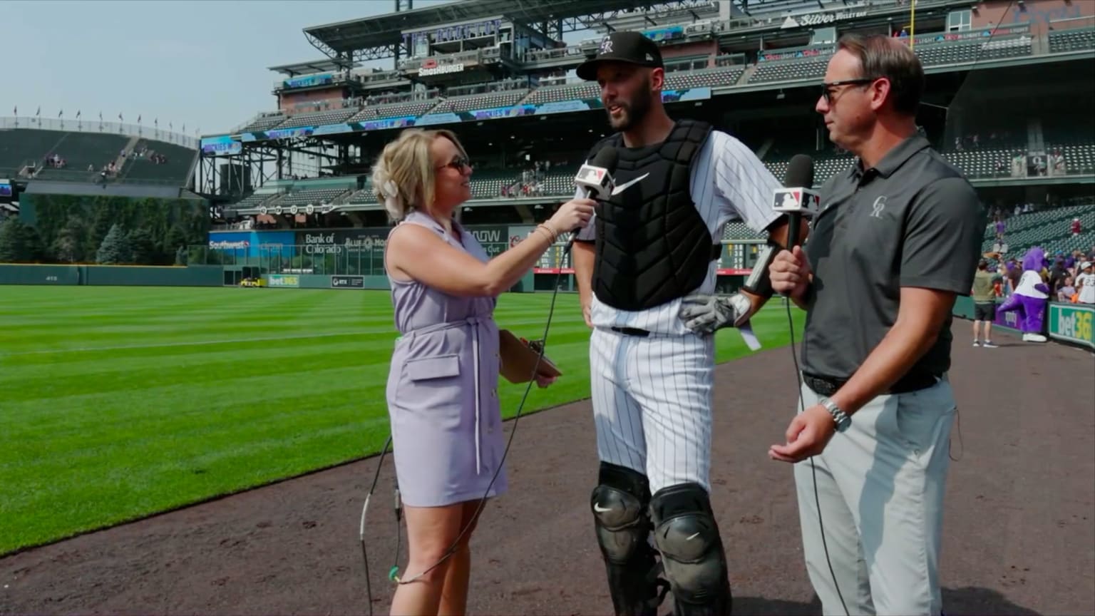 Jacob Stallings on his three extra base hits | 07/24/2024 | Colorado ...