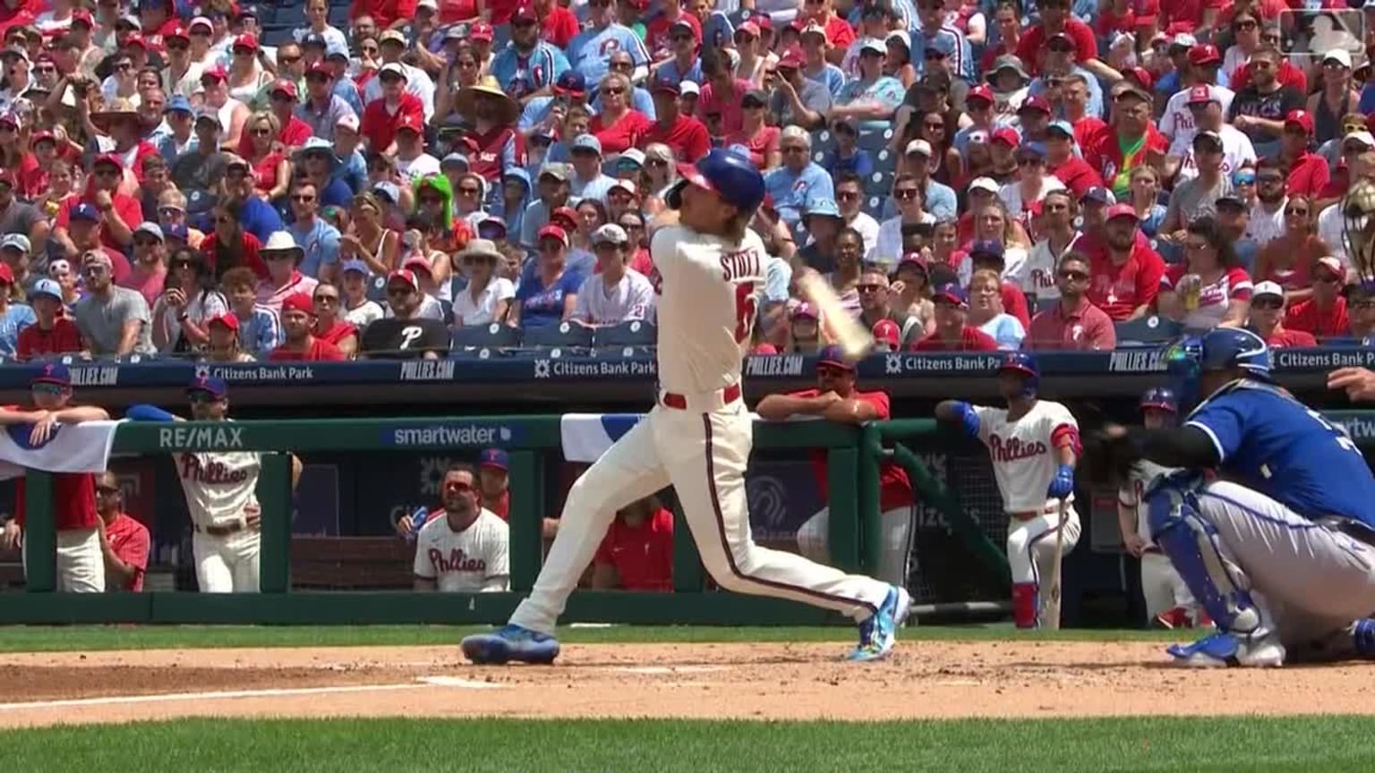 Bryson Stott hammers a three-run homer in the 1st | 08/06/2023 | MLB.com