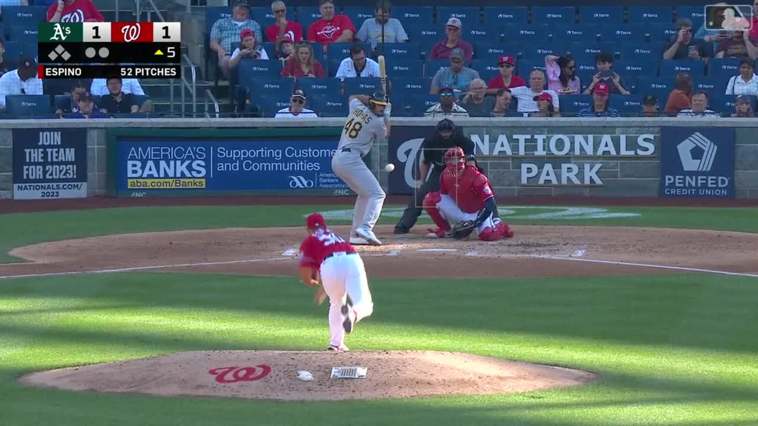 Cody Thomas singles for his first career hit | 09/02/2022 | Athletics