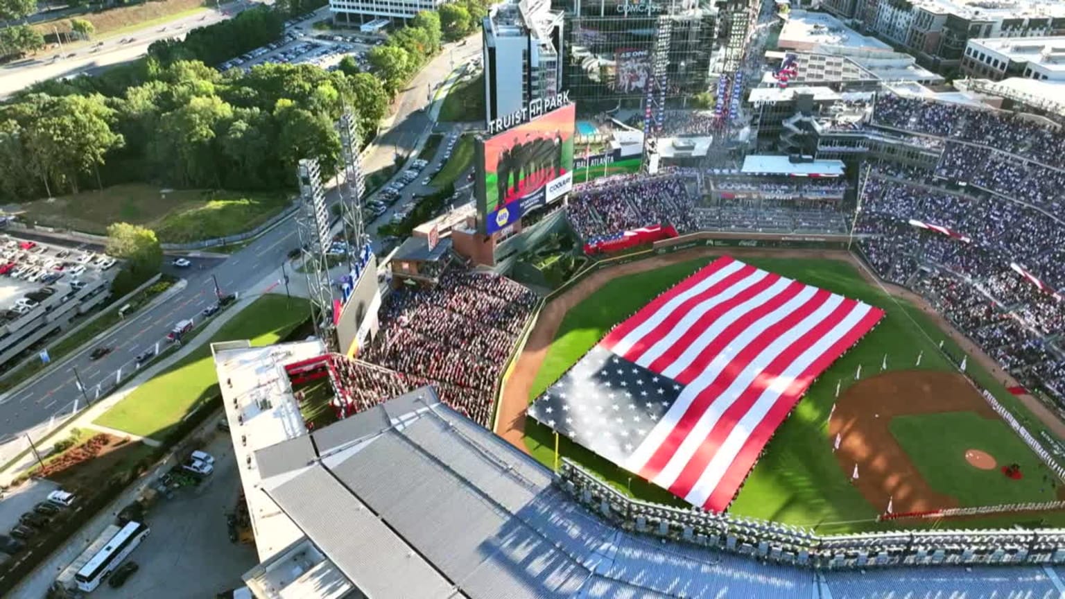 Check out the national anthem ceremony in Atlanta | 10/07/2023 ...