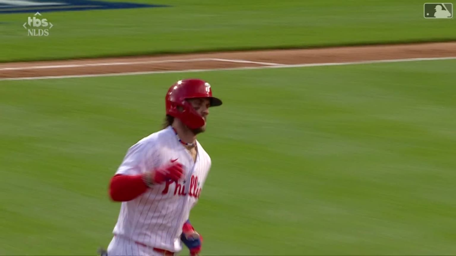 Bryce Harper stares down Orlando Arcia twice | 10/11/2023 | MLB.com