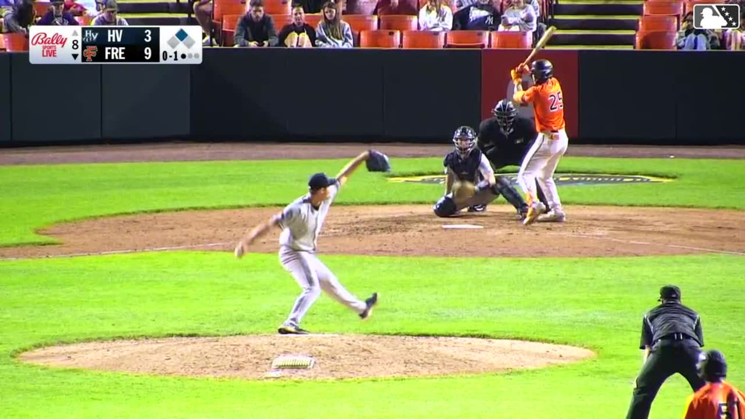Wehiwa Aloy singles on a sharp ground ball to center fielder Camden ...