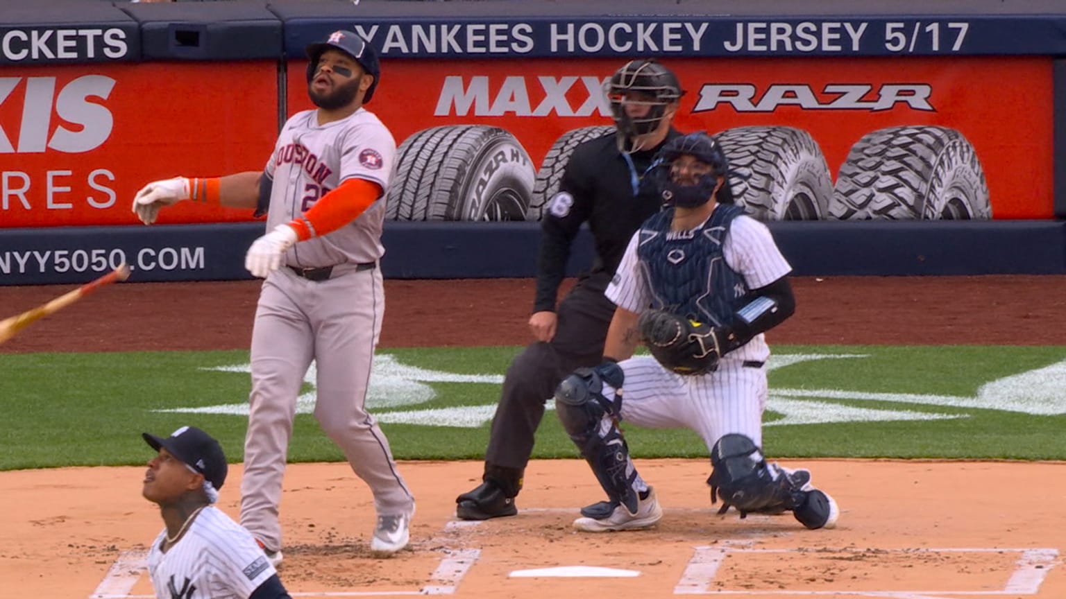 Data Viz: Jon Singleton's home run | 05/09/2024 | Houston Astros