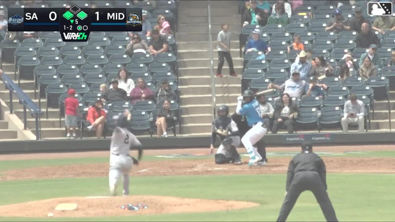 Leo De Vries singles on a line drive to left fielder Kai Murphy. Cole ...