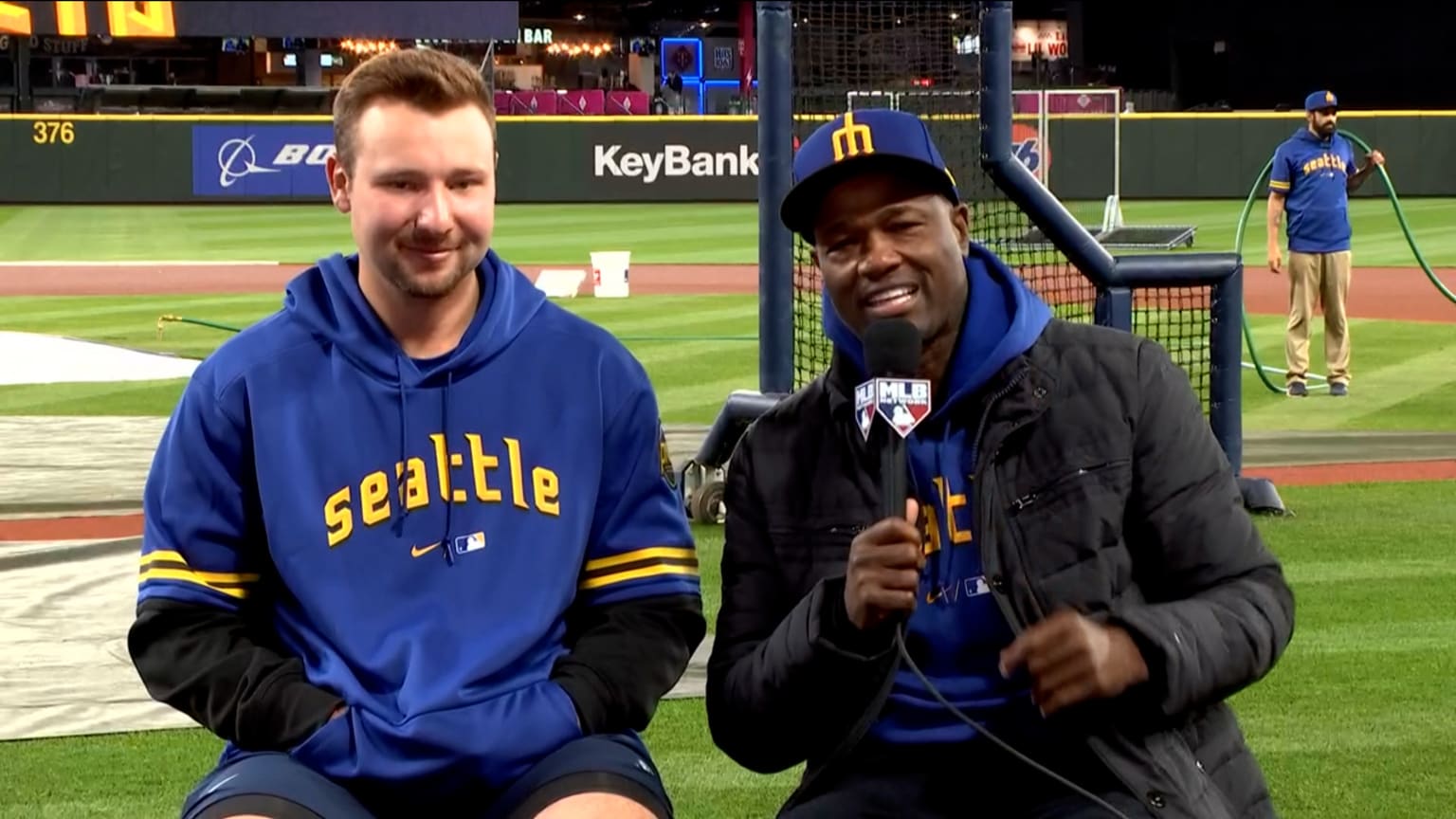 Cal Raleigh discusses his historic HR, confidence | 05/05/2023 | Los ...