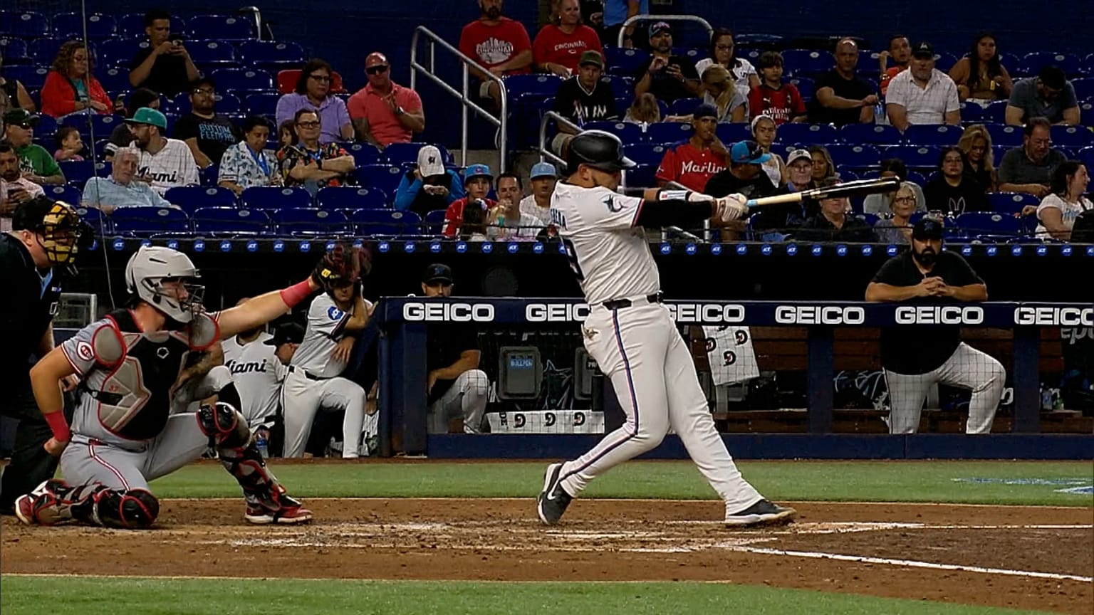 Jhonny Pereda pega su 1er hit en MLB | 08/08/2024 | Los Marlins de Miami