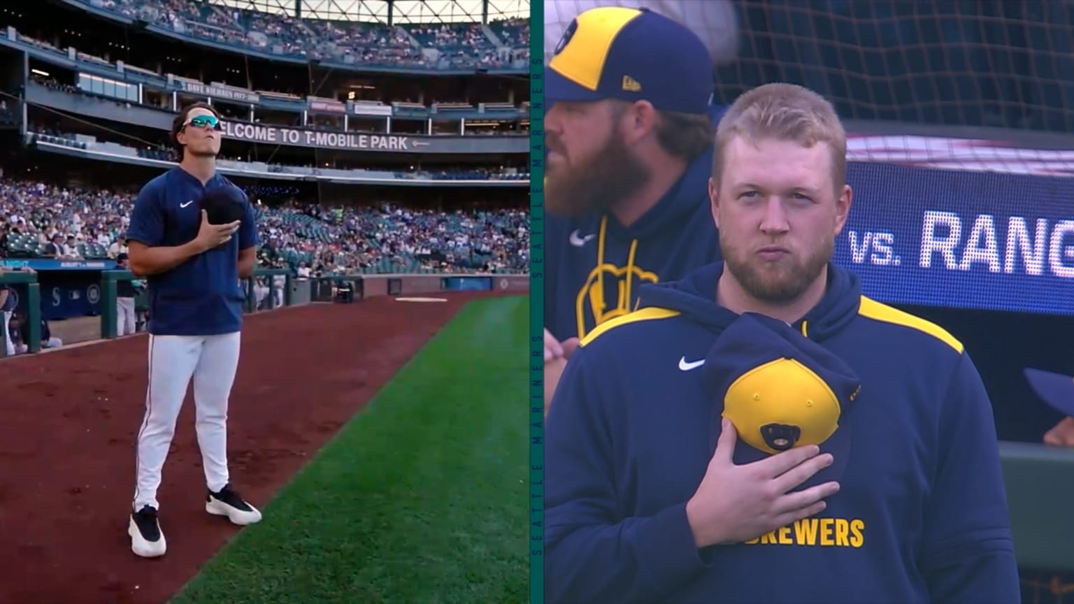 Bryan Woo wins anthem standoff against Jared Koenig | 07/22/2025 | MLB.com